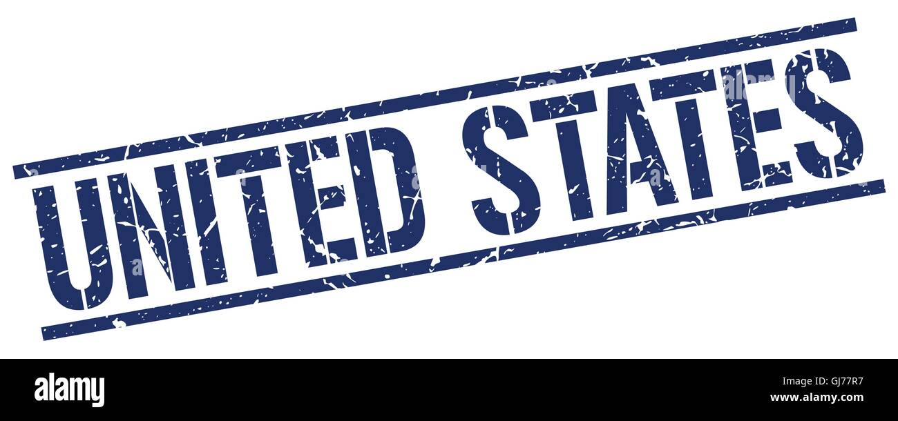 United States blue square stamp Stock Vector Image & Art - Alamy