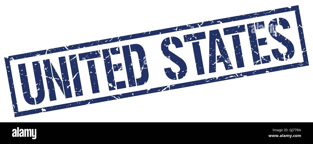 United States blue square stamp Stock Vector Image & Art - Alamy