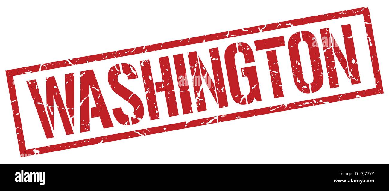 Washington red square stamp Stock Vector Image & Art - Alamy
