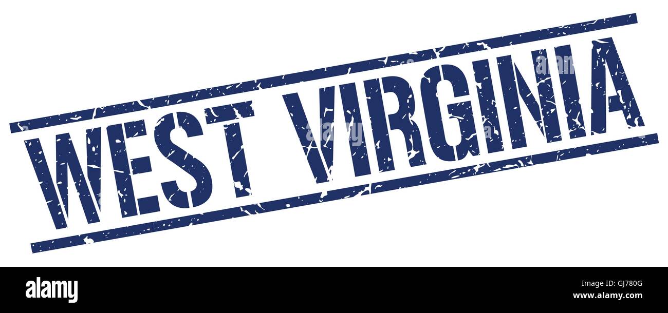 West Virginia blue square stamp Stock Vector Image & Art - Alamy