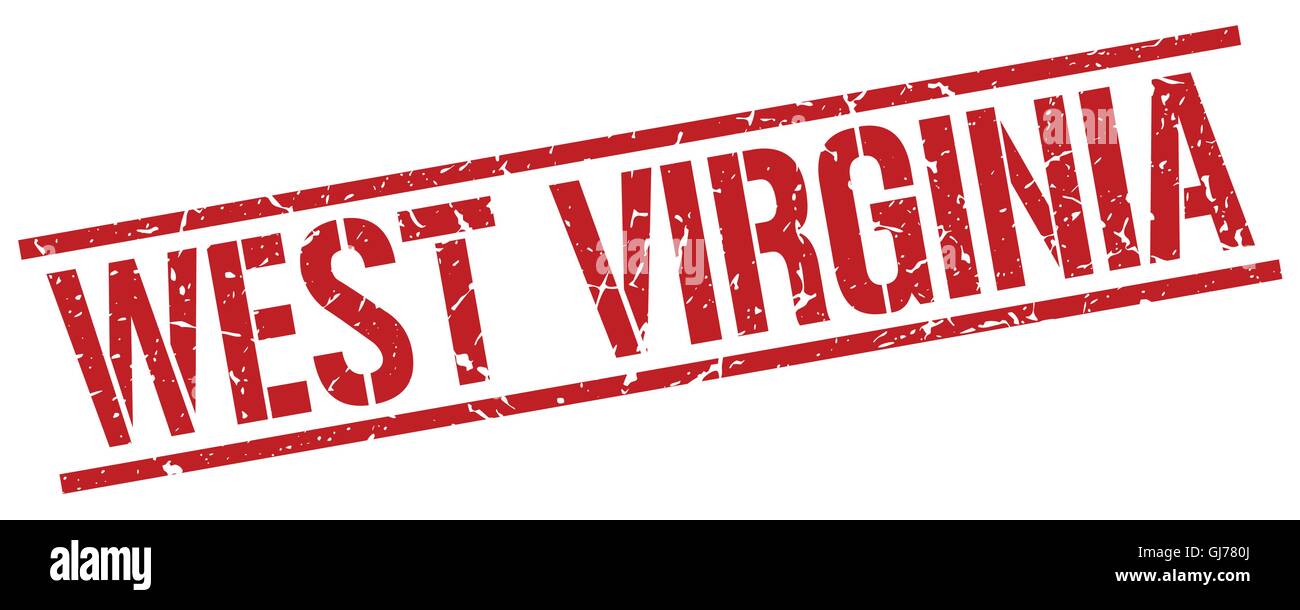 West Virginia red square stamp Stock Vector Image & Art - Alamy