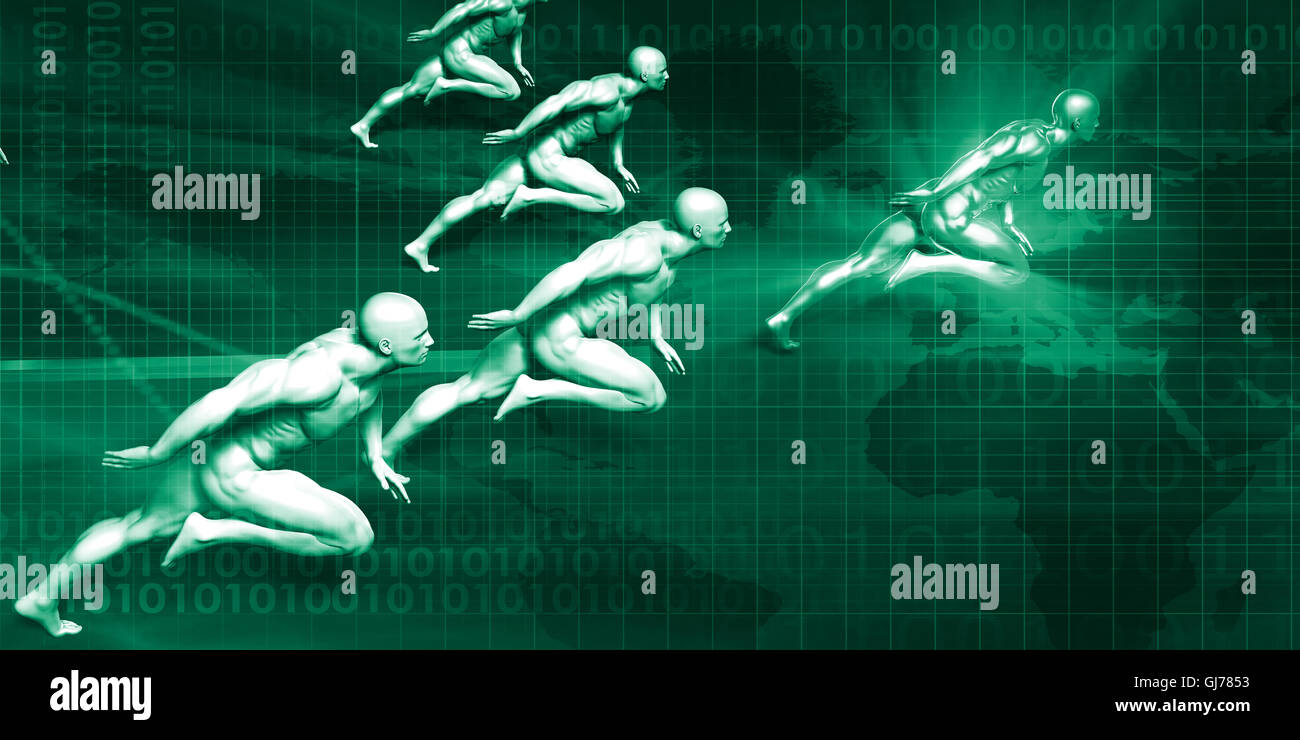 Logistics Delivery with Men Running at Full Speed Stock Photo - Alamy