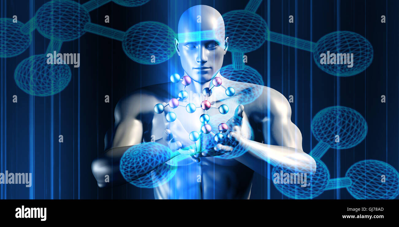 Medical Science with Molecule Structure as Abstract Stock Photo - Alamy