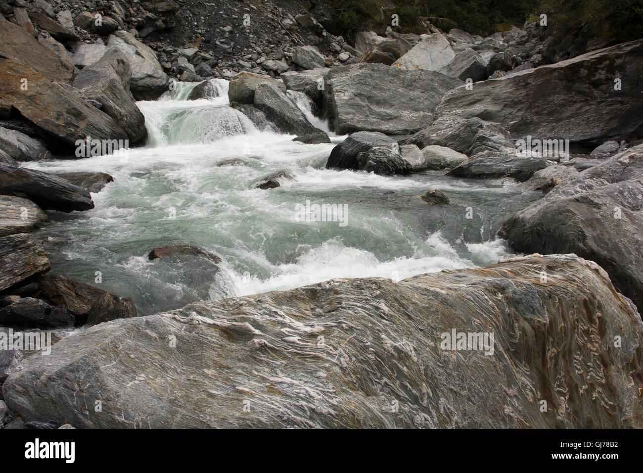 The Gates of Haast is a tremendous gorge shaped by the Haast River in ...