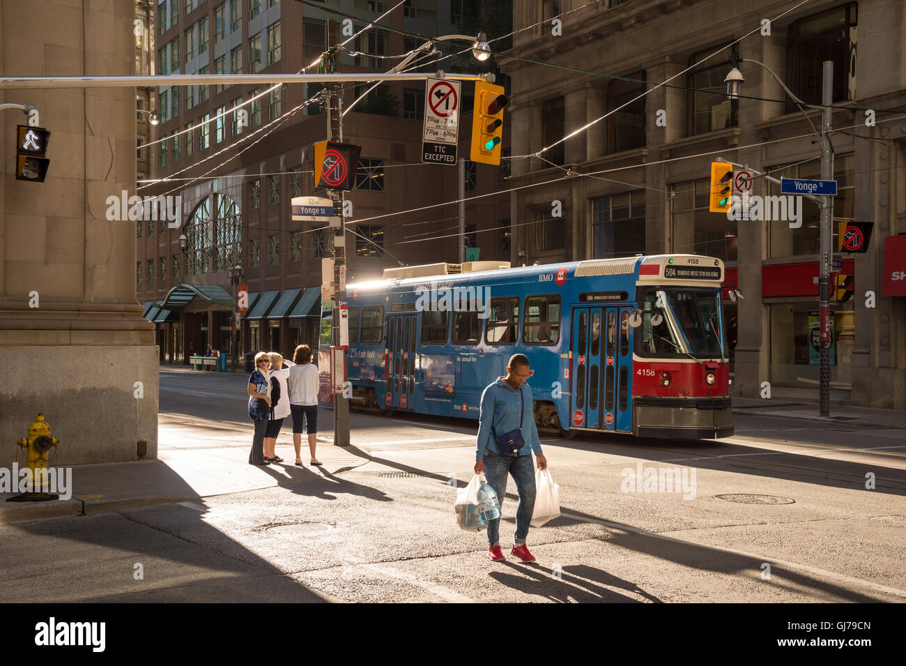 Toronto, Canada - 2 July 2016: Streecar on King Street. Toronto ...