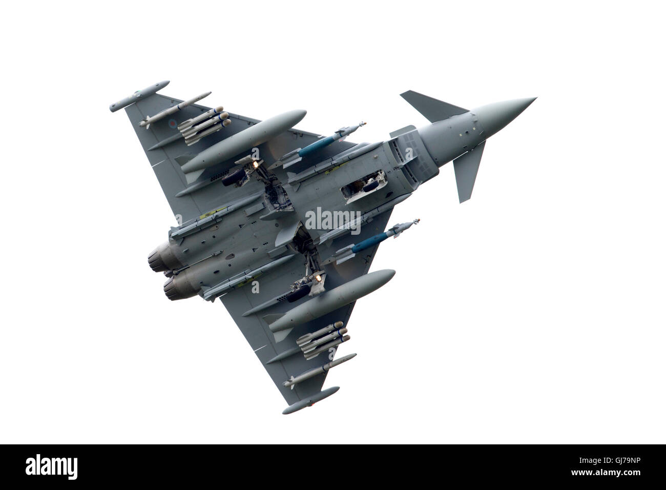 Royal Air Force (RAF) BAE Systems Eurofighter Typhoon FGR4 with weapons ...