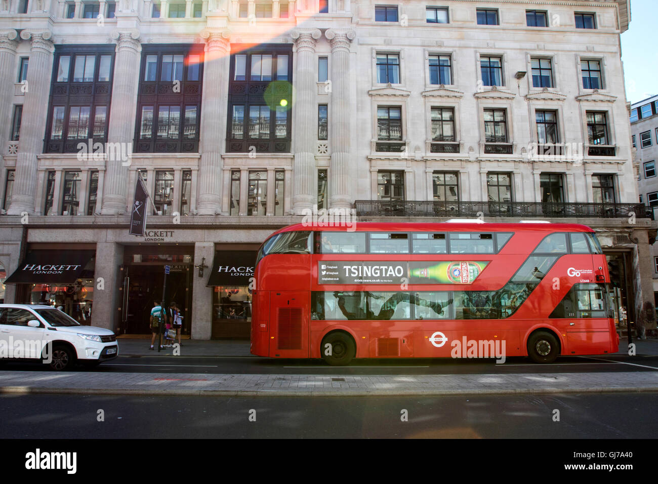 Regent Street the major shopping street in the West End of London Stock ...