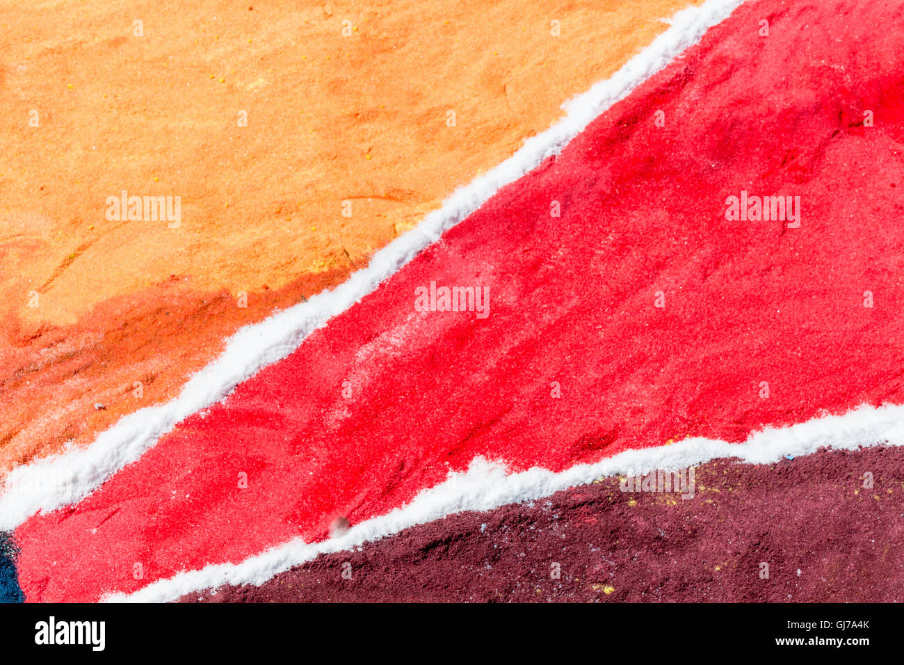 The colored drawings on the ground, useful for background Stock Photo ...