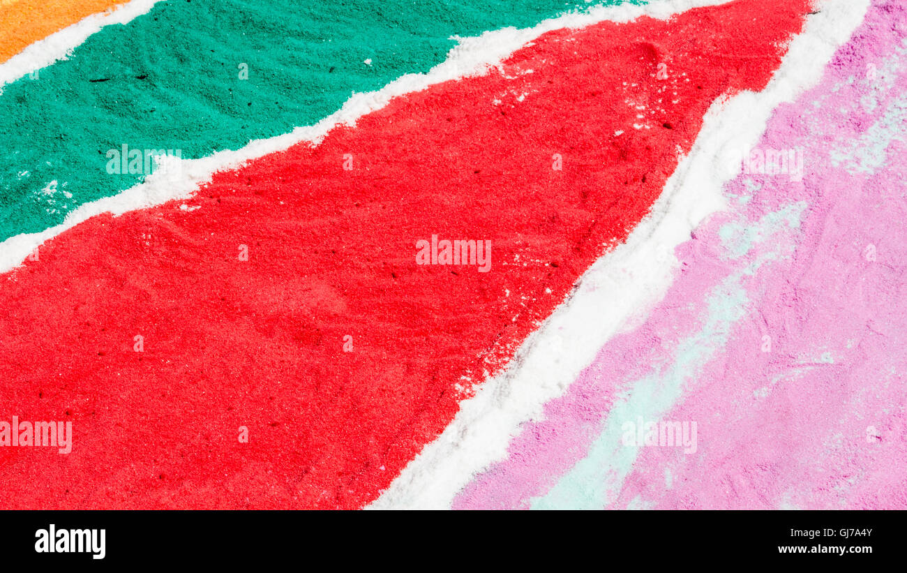 The colored drawings on the ground, useful for background Stock Photo ...