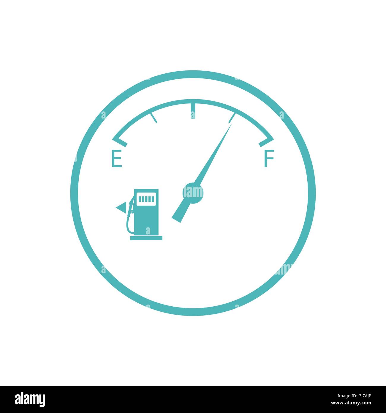 Stylized icon of the automobile fuel sensor on a white background Stock ...