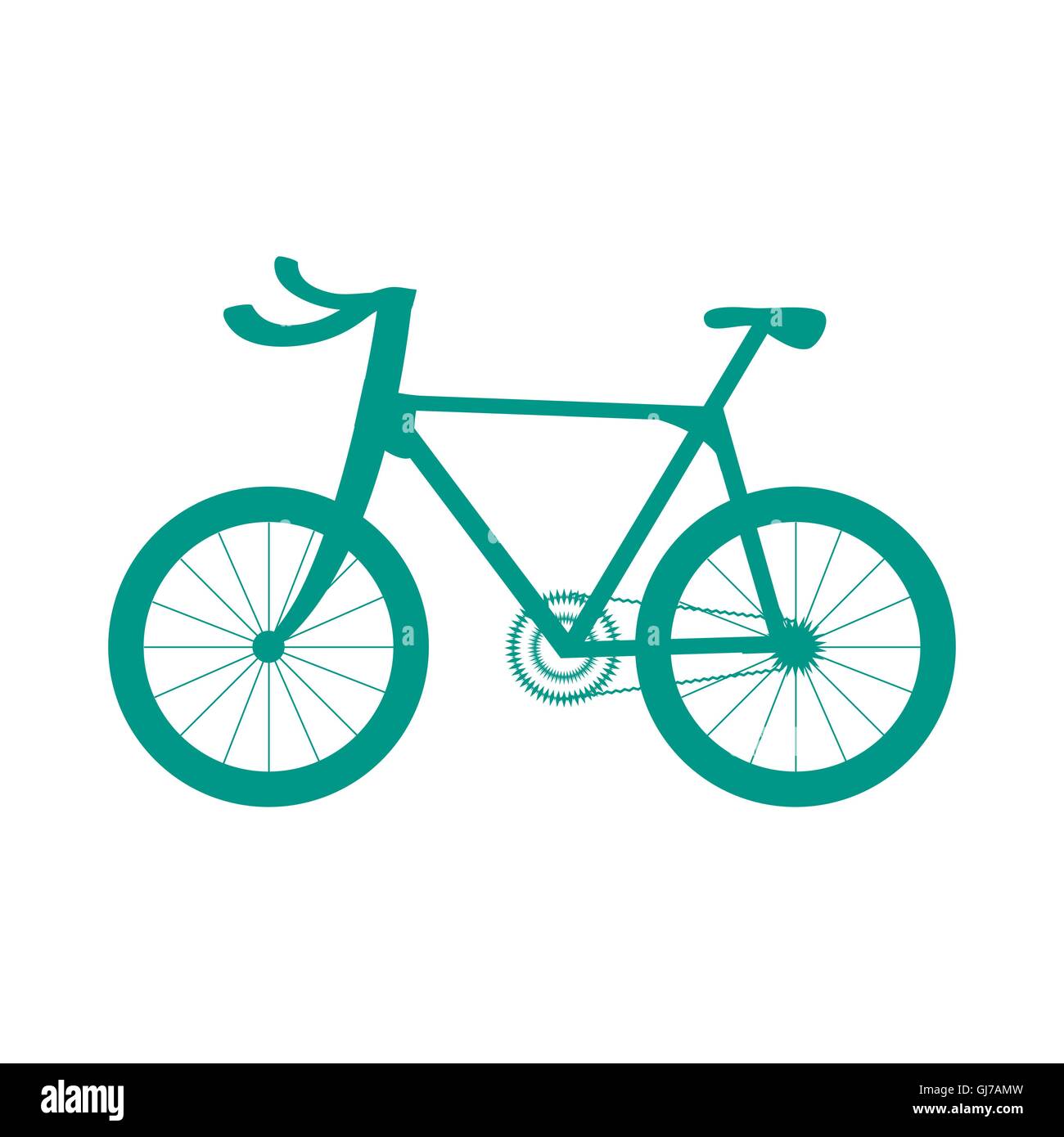 Stylized icon of a colored bike on a white background Stock Vector ...