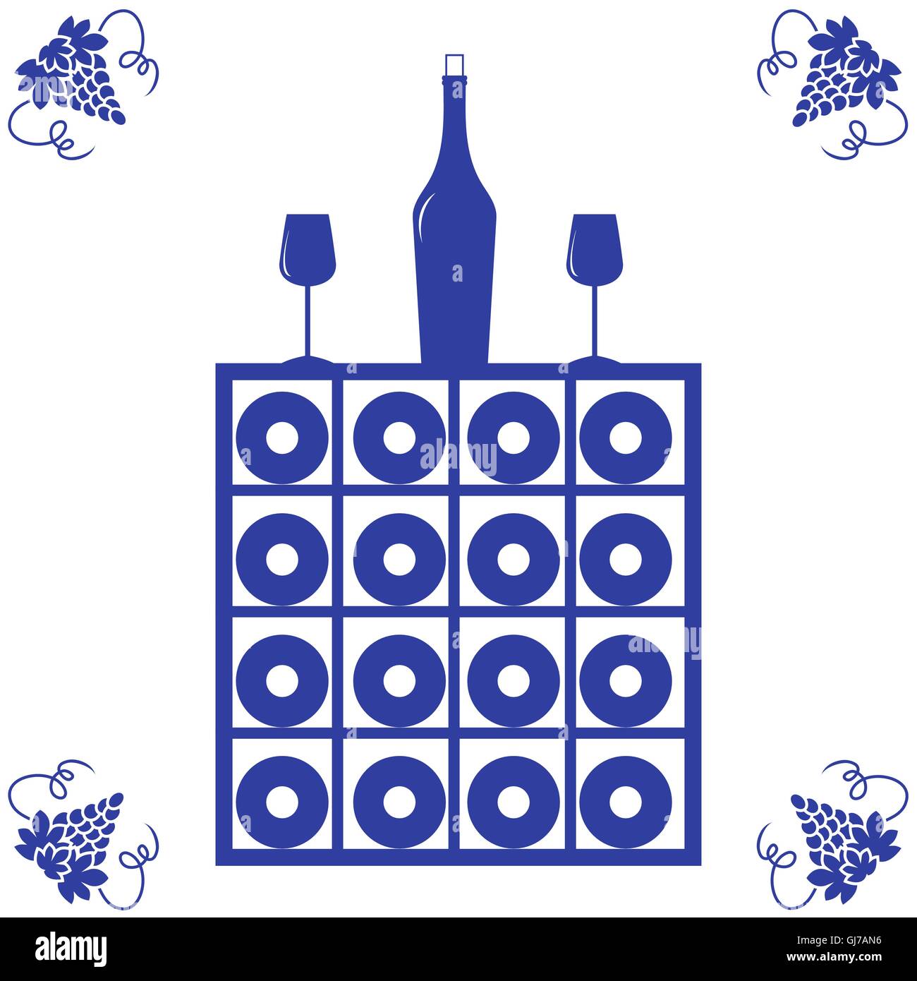 Bottle storage rack Stock Vector Images - Alamy