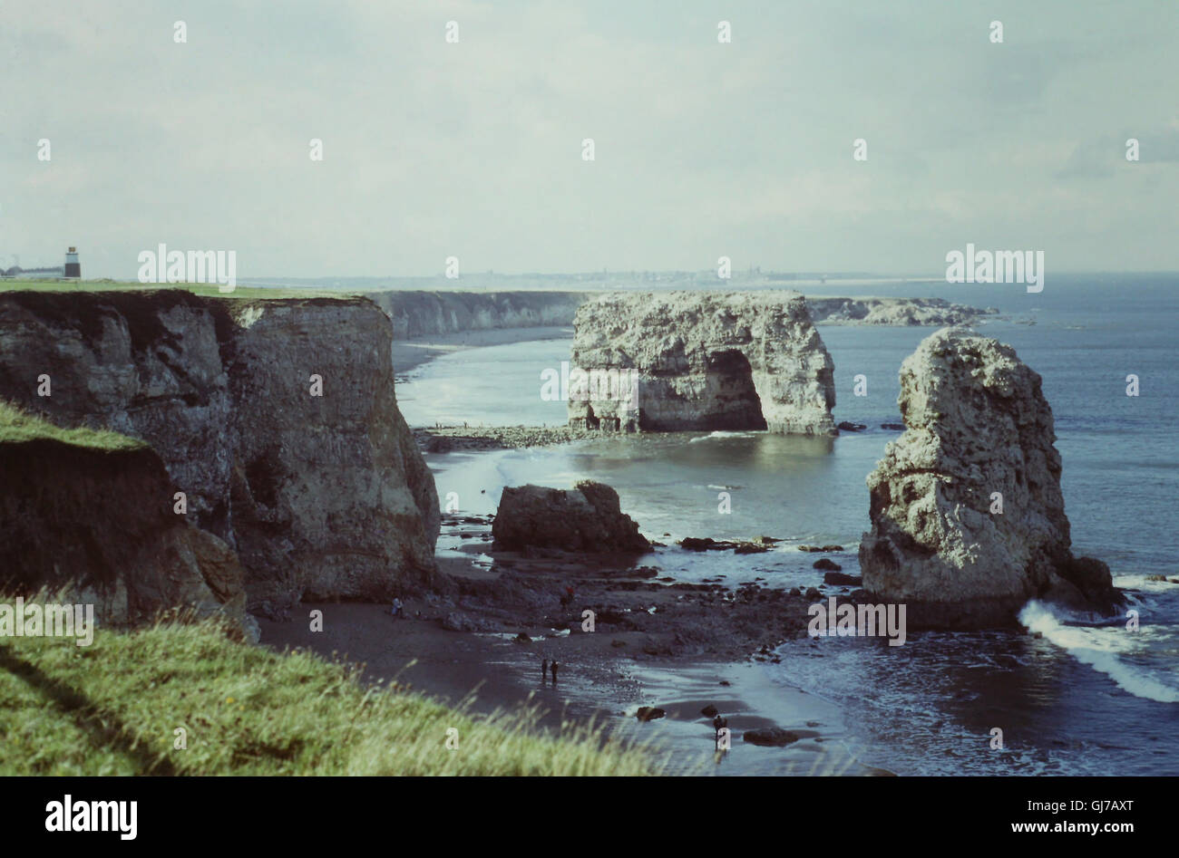 Blue sky day view, in the summer of 1975, looking north from the green ...
