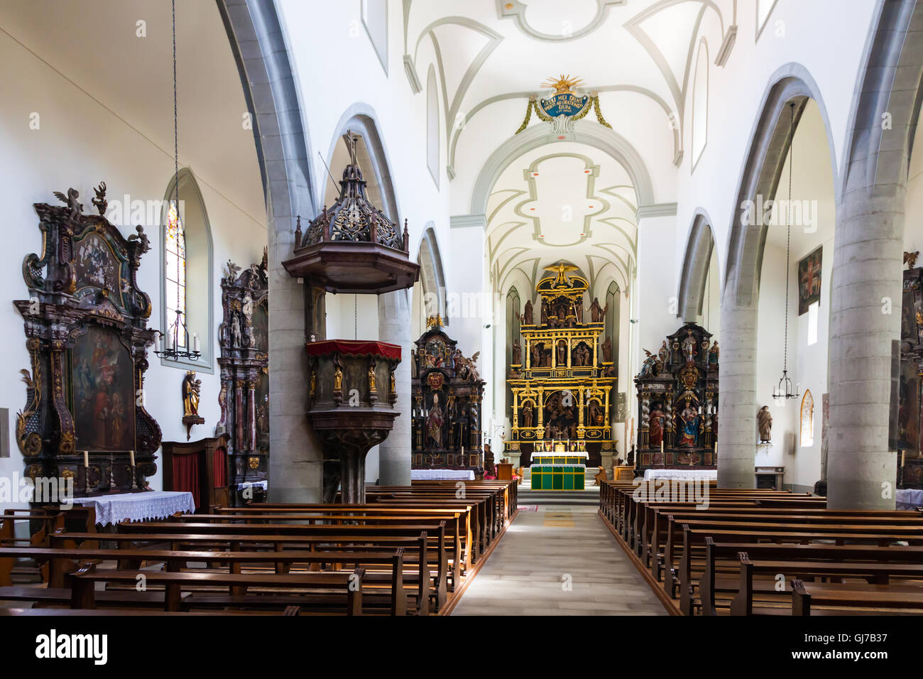 Interior of the Church Saint-Maurice at the Place des Augustins ...