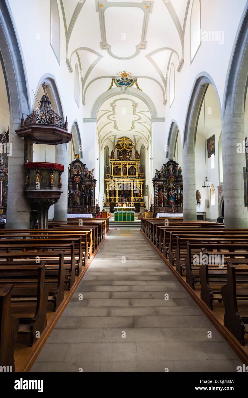 Interior of the Church Saint-Maurice at the Place des Augustins ...