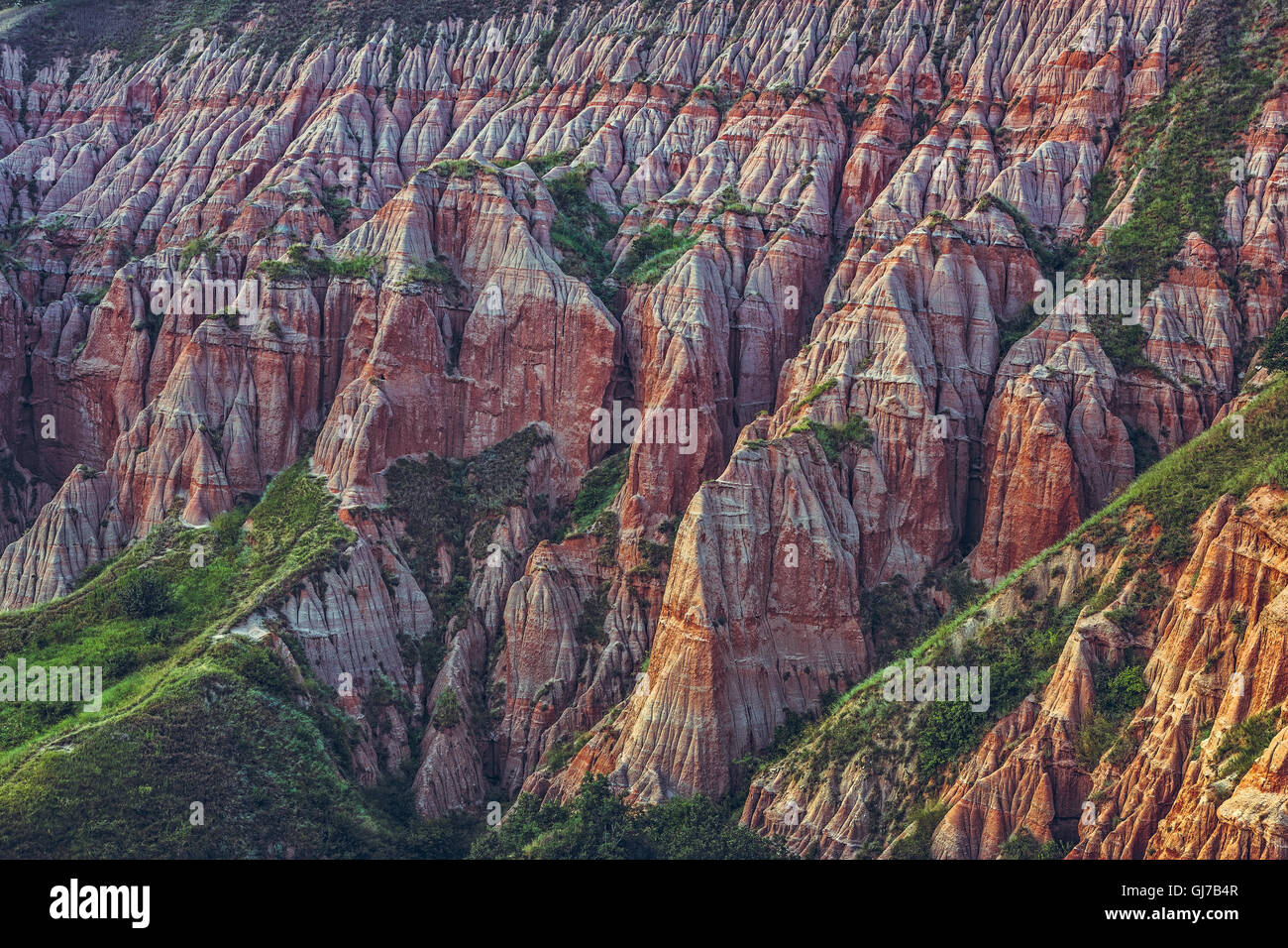 Picturesque landscape at the Red Ravine, a rare natural monument with ...