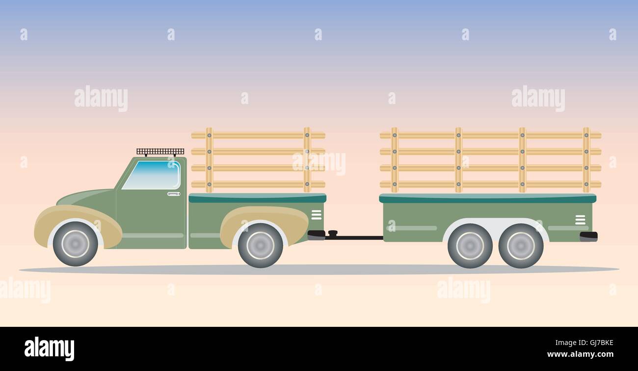 Old trailer wheel in Stock Vector Images - Alamy