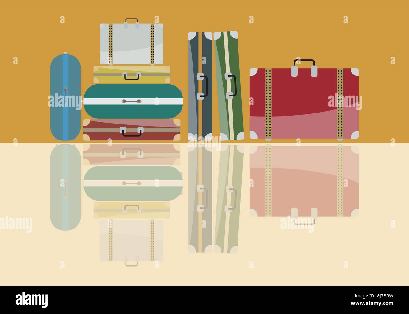 Group of Travel bags and shadows Stock Vector Image & Art - Alamy