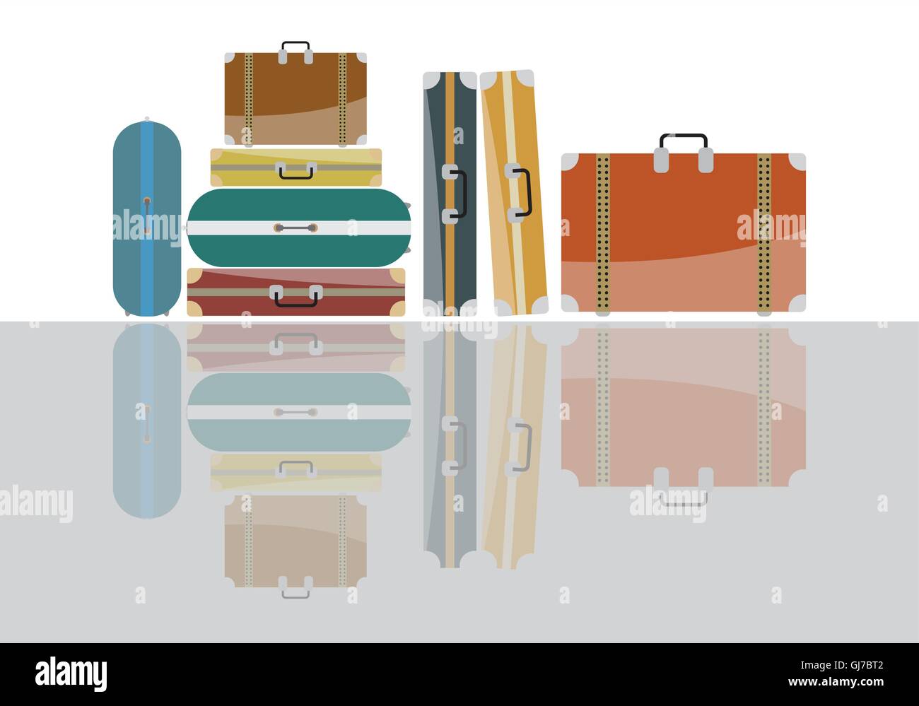 Group of Travel bags and shadows Stock Vector Image & Art - Alamy