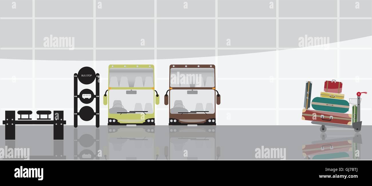 Luggage trolley hall bus hi-res stock photography and images - Alamy