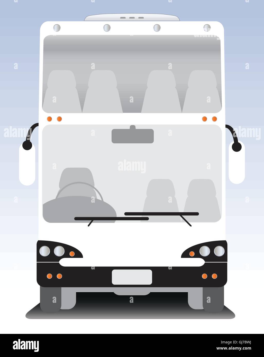 Front view of Double deck touring bus Stock Vector Image & Art - Alamy