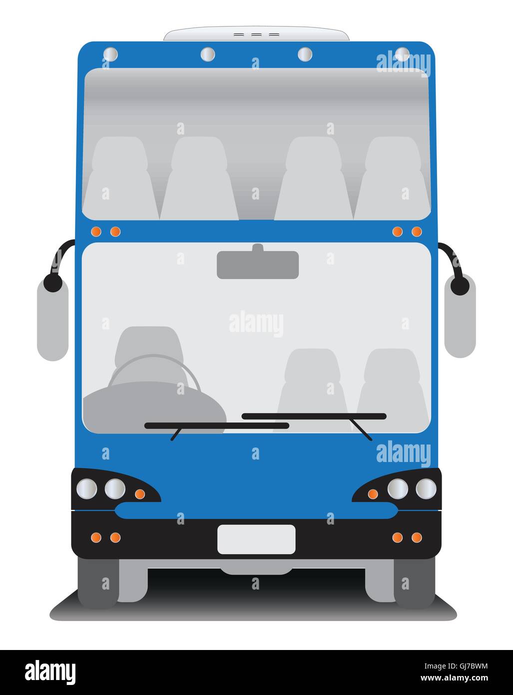 Front view of Double deck touring bus Stock Vector Image & Art - Alamy