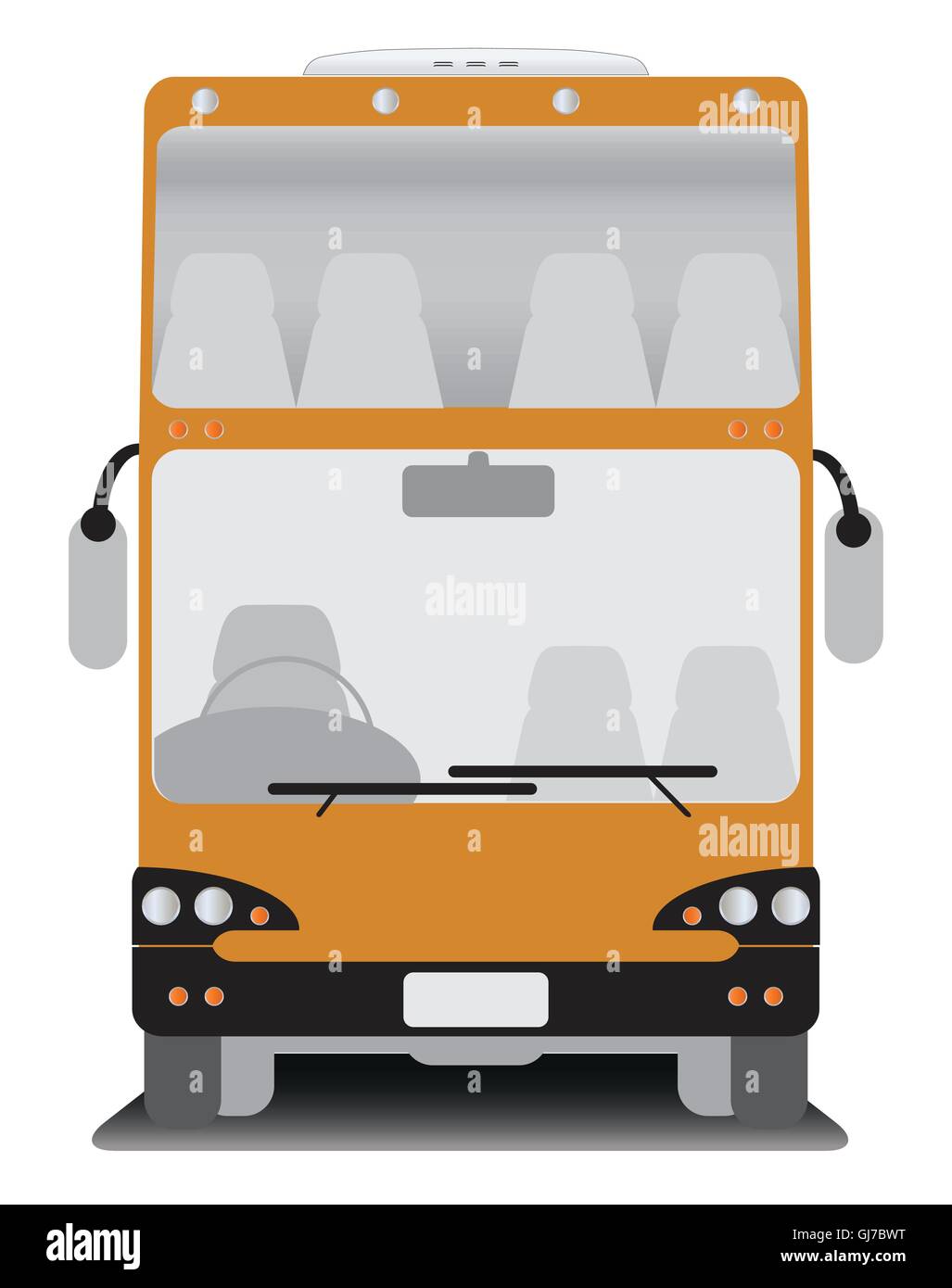 Front view of Double deck touring bus Stock Vector Image & Art - Alamy