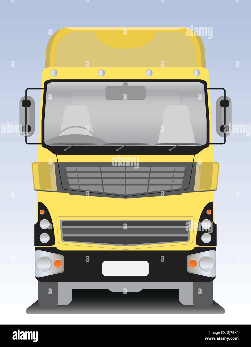 Front view of Cargo truck Stock Vector Image & Art - Alamy