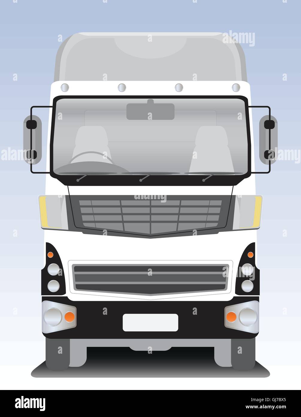 Front view of Cargo truck Stock Vector Image & Art - Alamy