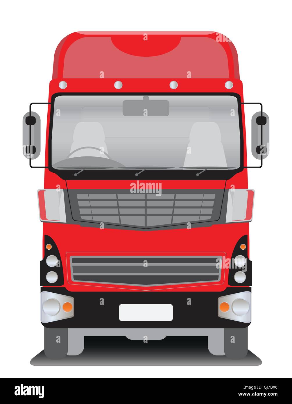Front view of Cargo truck Stock Vector Image & Art - Alamy