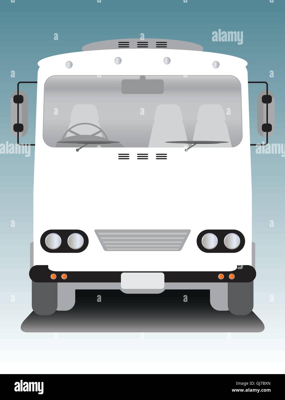 front view of old bus Stock Vector Image & Art - Alamy