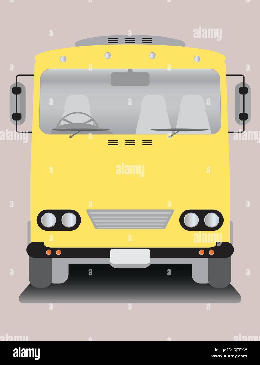 front view of old bus Stock Vector Image & Art - Alamy