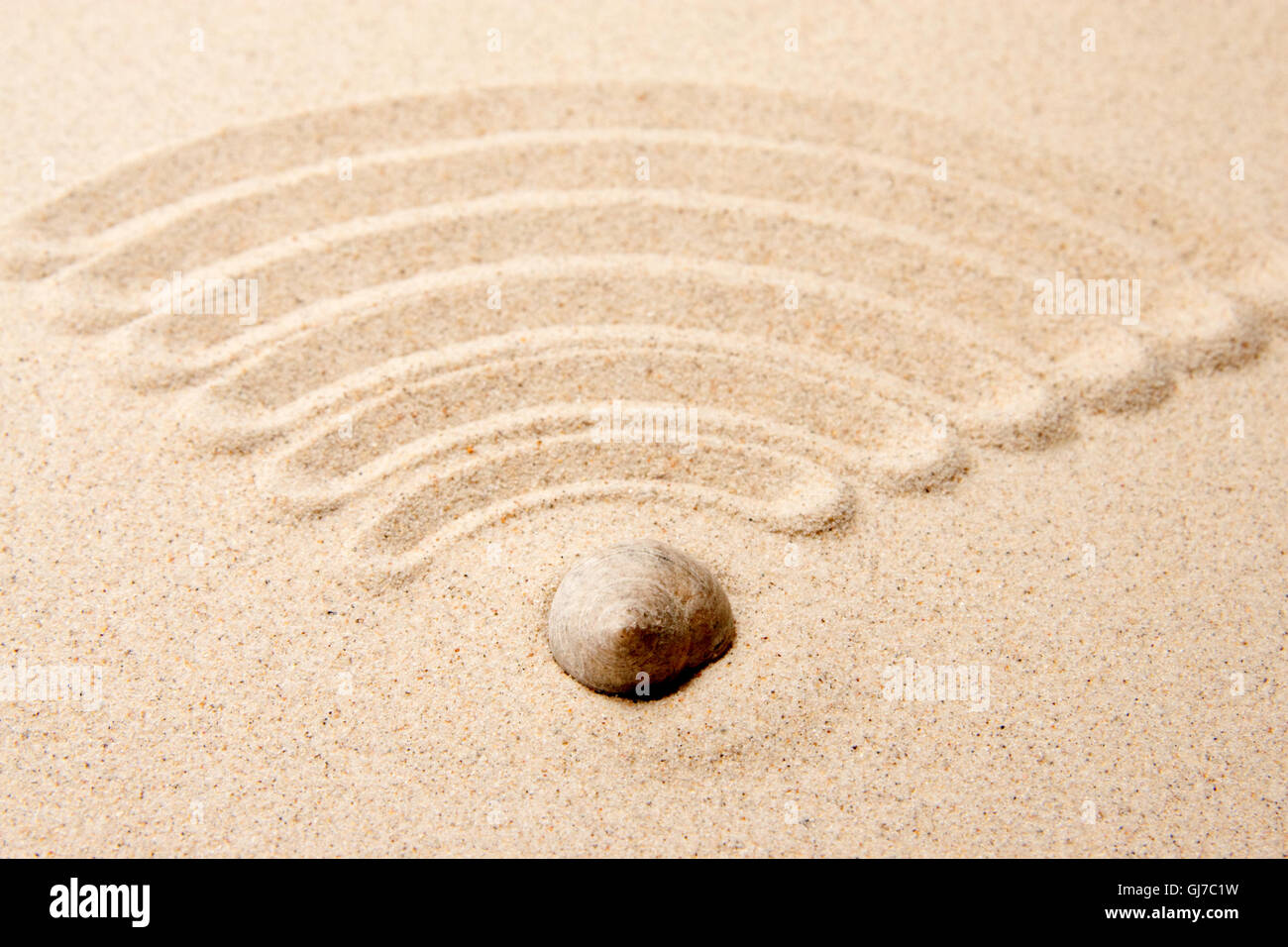 Symmetric lines in the sand Stock Photo - Alamy