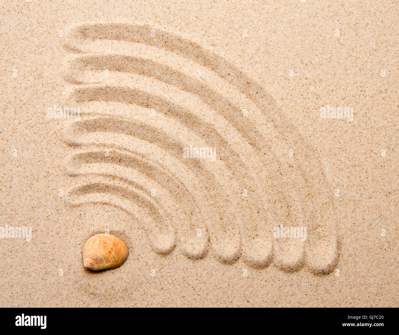 Symmetric lines in the sand Stock Photo - Alamy