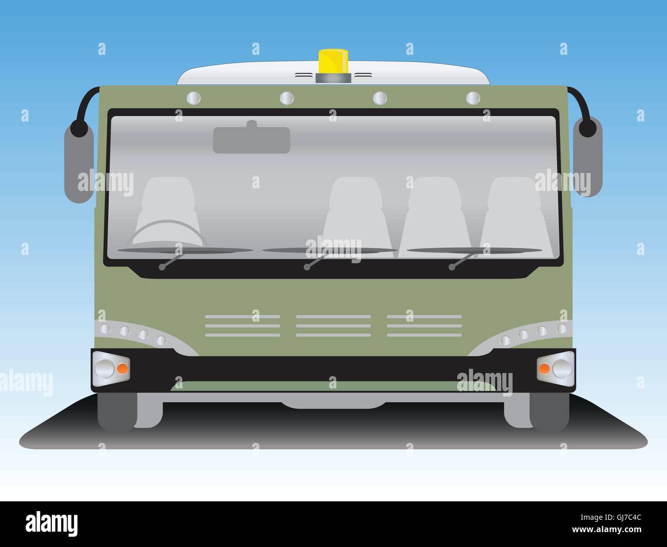 Front view of Airport bus Stock Vector Image & Art - Alamy