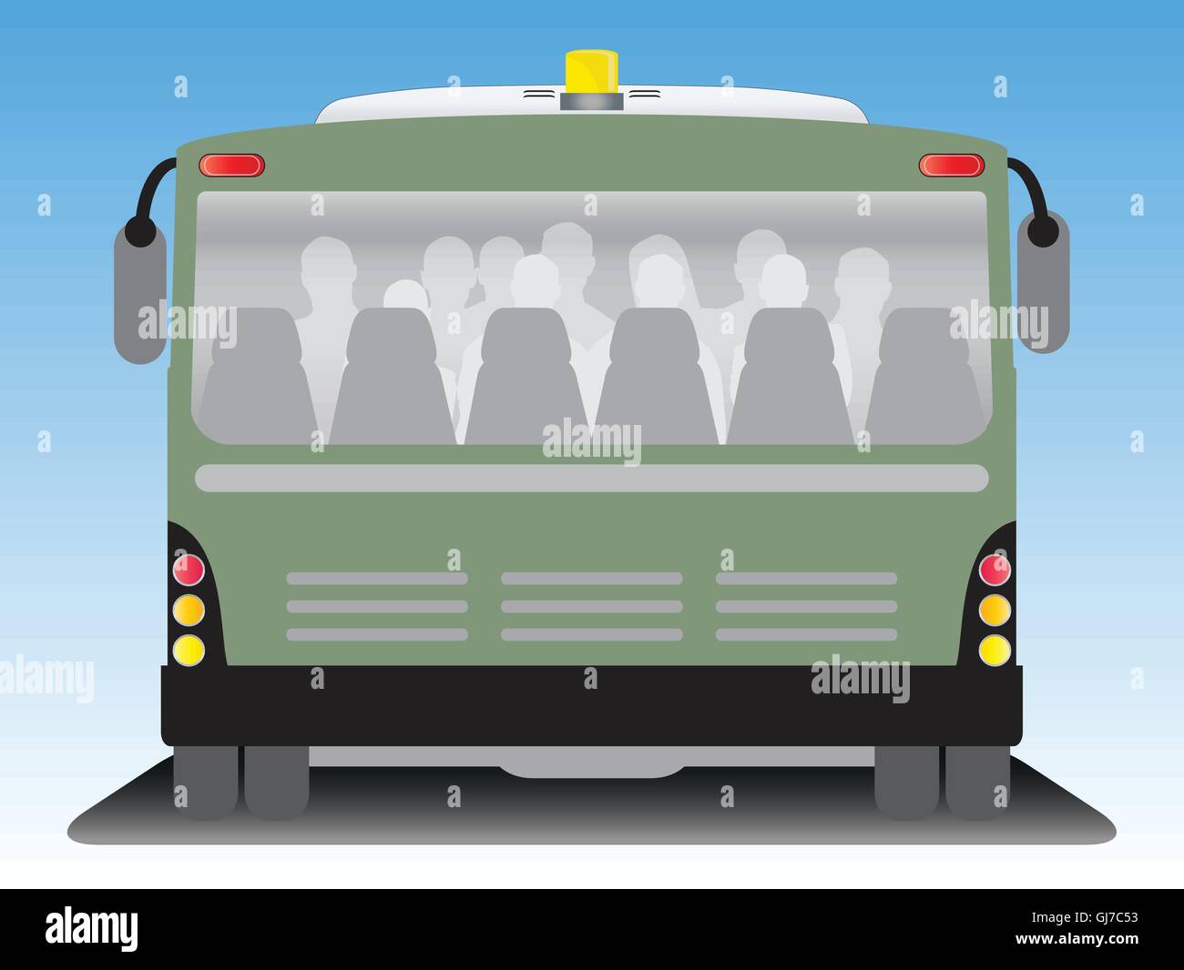 Back view of Airport bus Stock Vector Image & Art - Alamy