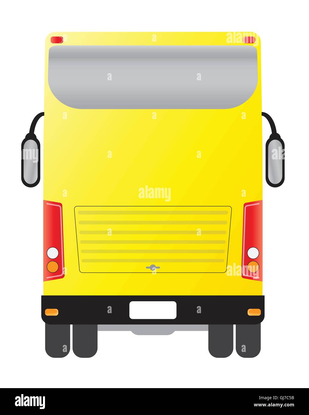 Back view of Double deck Modern touring bus Stock Vector Image & Art ...