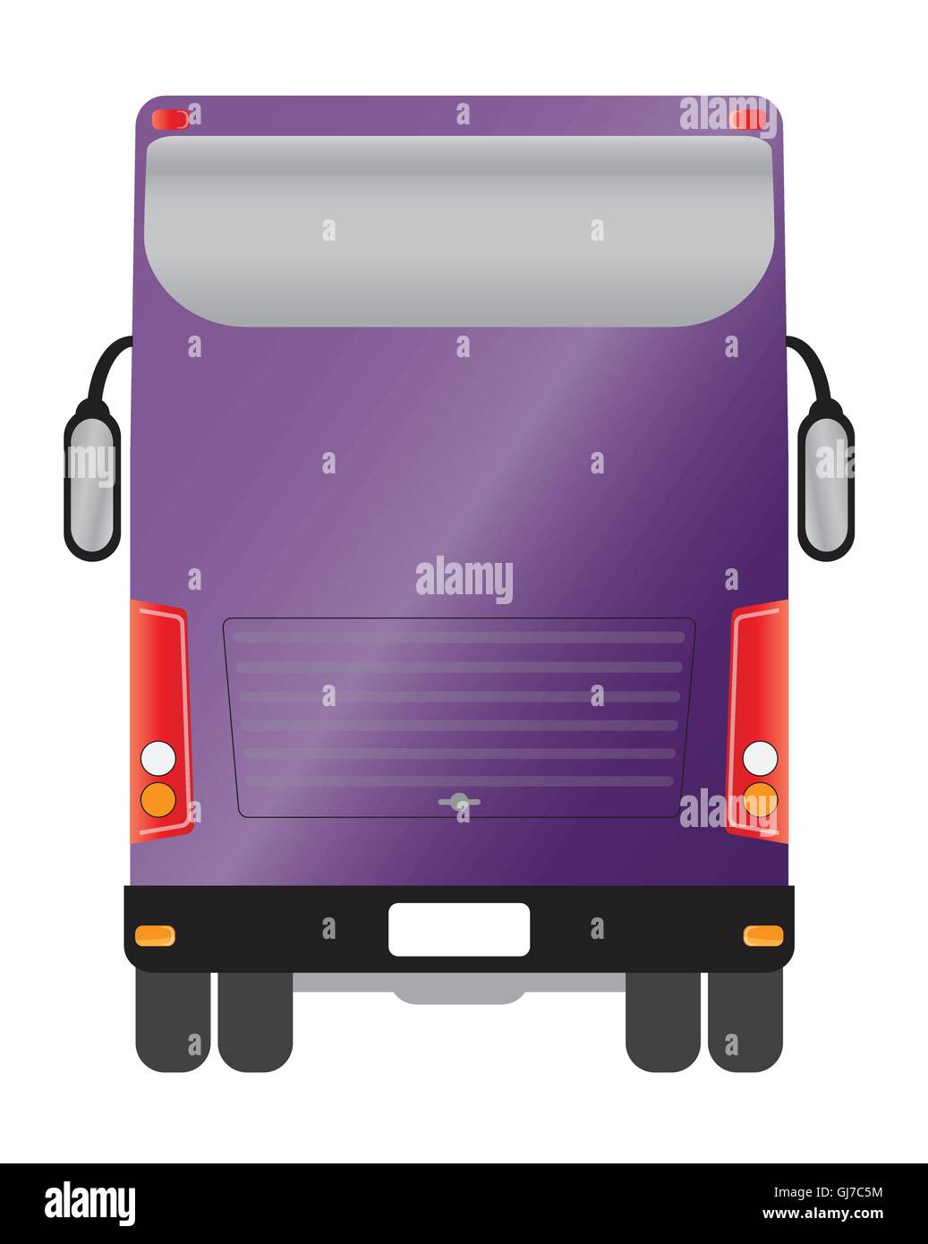 Back view of Double deck Modern touring bus Stock Vector Image & Art ...