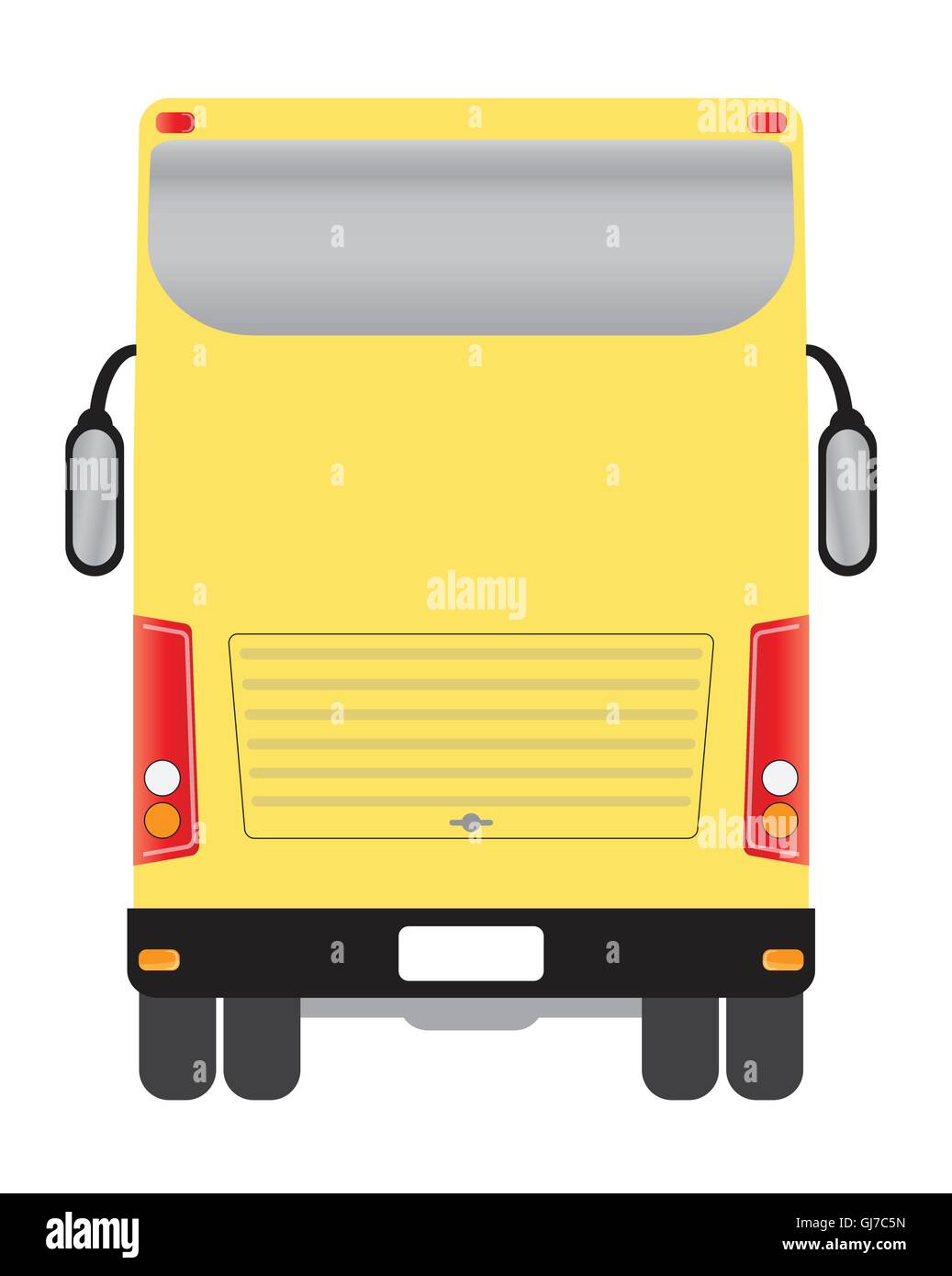 Back view of Double deck Modern touring bus Stock Vector Image & Art ...
