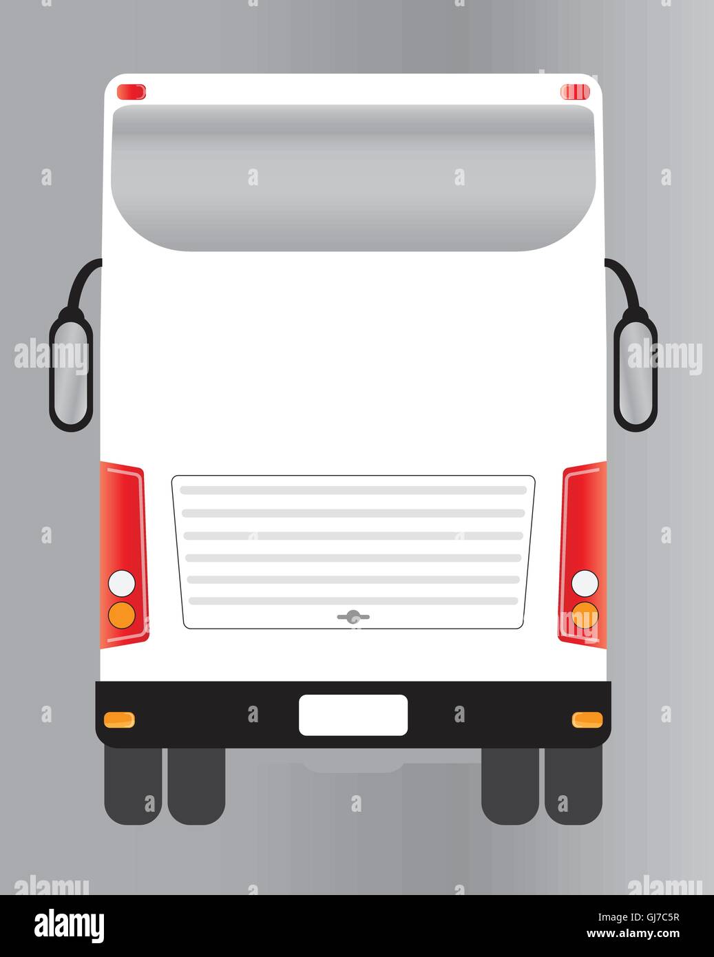 Back view of Double deck Modern touring bus Stock Vector Image & Art ...