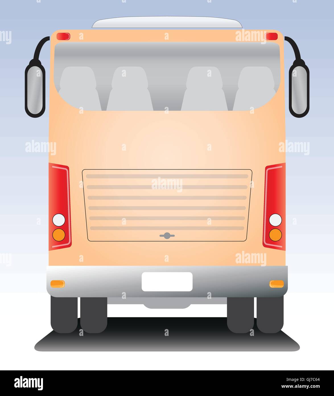 Back view of Modern touring Coach bus Stock Vector Image & Art - Alamy