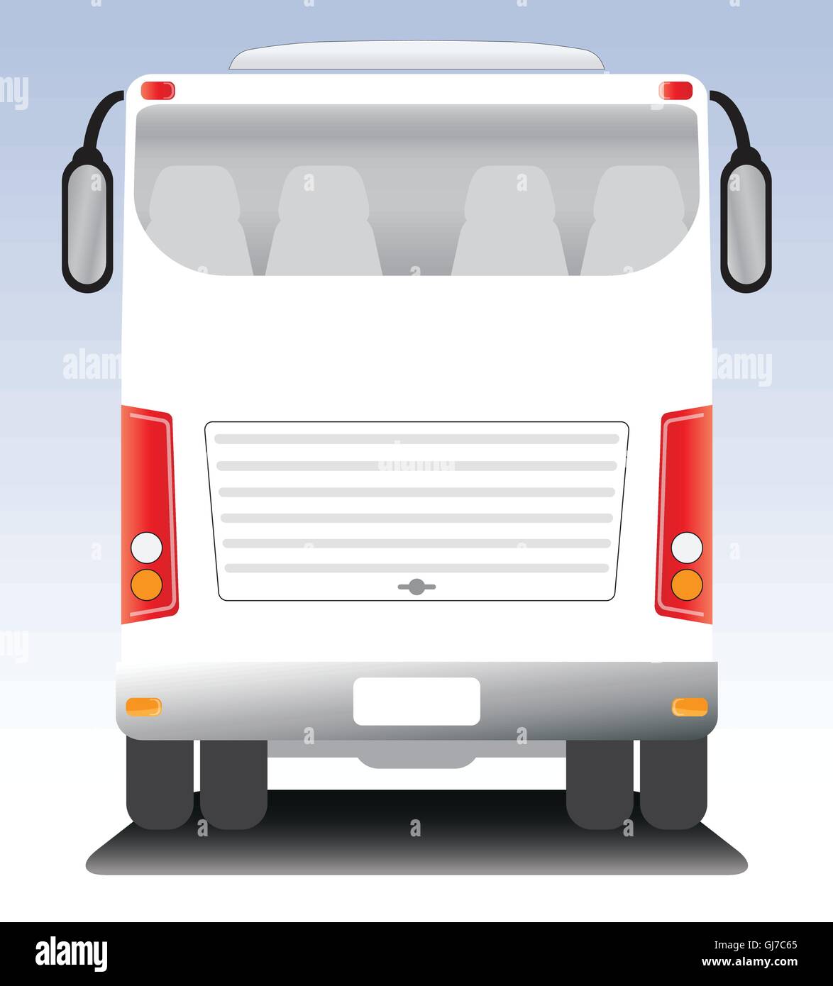 Back view of Modern touring Coach bus Stock Vector Image & Art - Alamy