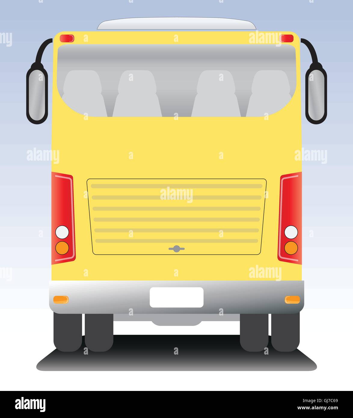 Back view of Modern touring Coach bus Stock Vector Image & Art - Alamy
