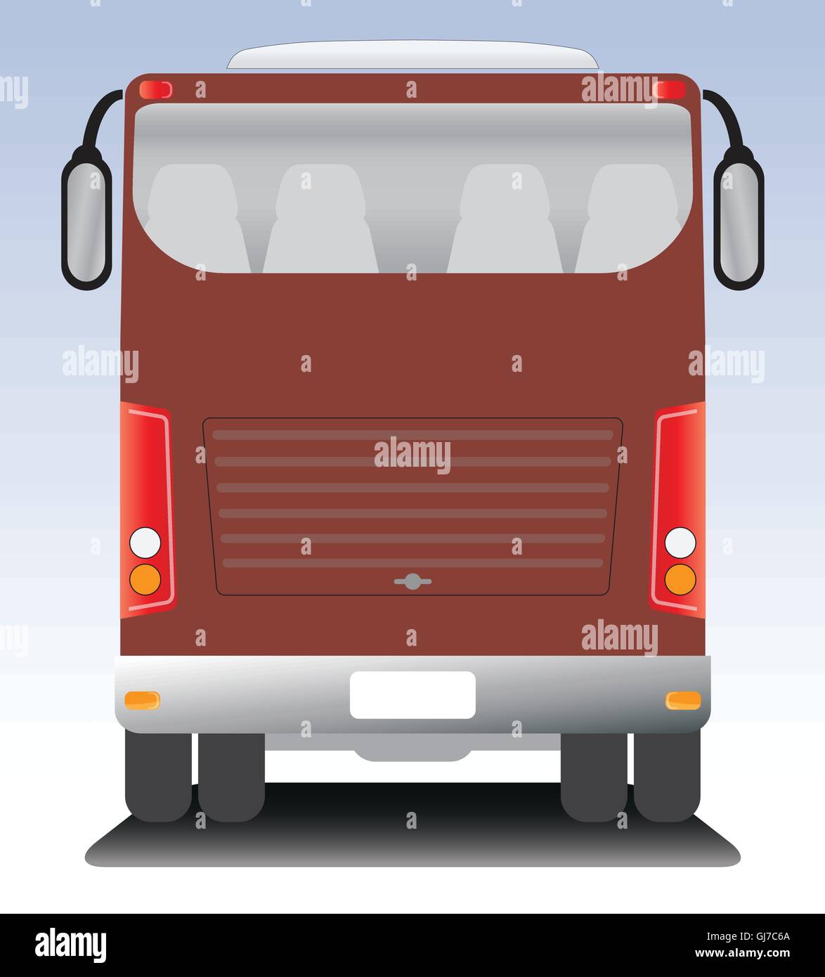 Back view of Modern touring Coach bus Stock Vector Image & Art - Alamy