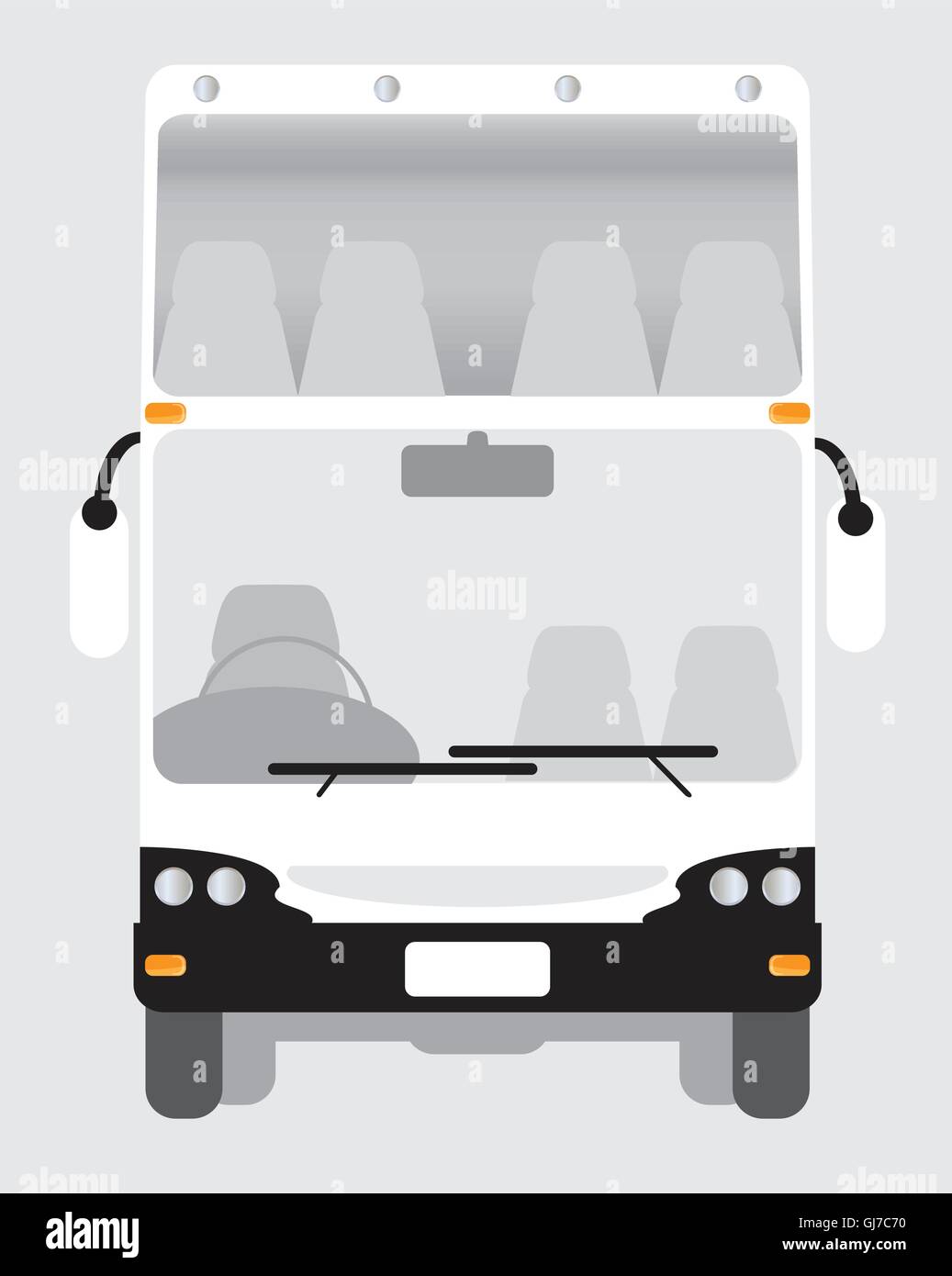 Front view of Double deck touring bus Stock Vector Image & Art - Alamy