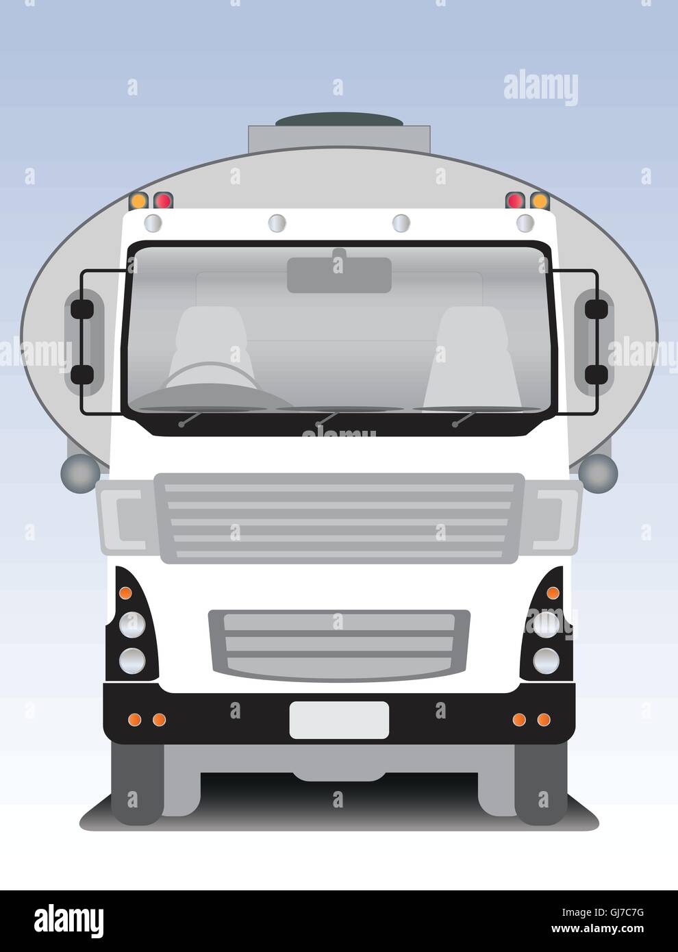 Front view of Oil Tank truck Stock Vector Image & Art - Alamy