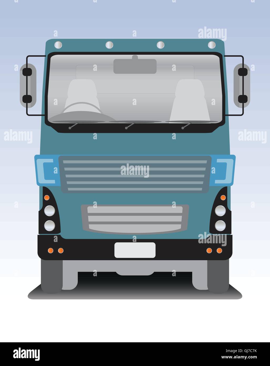 Front view of Modern Cargo truck Stock Vector Image & Art - Alamy