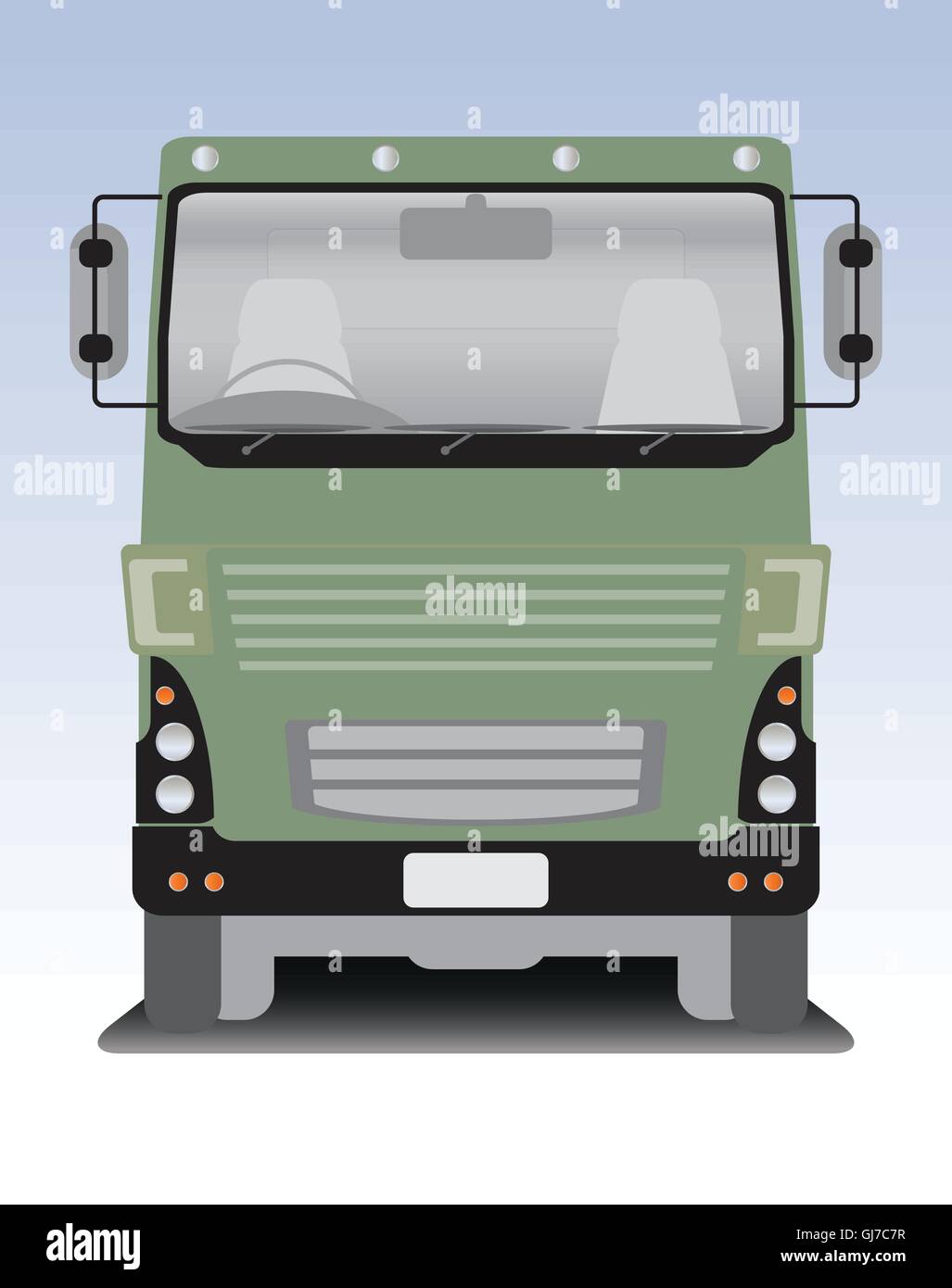 Front view of Modern Cargo truck Stock Vector Image & Art - Alamy
