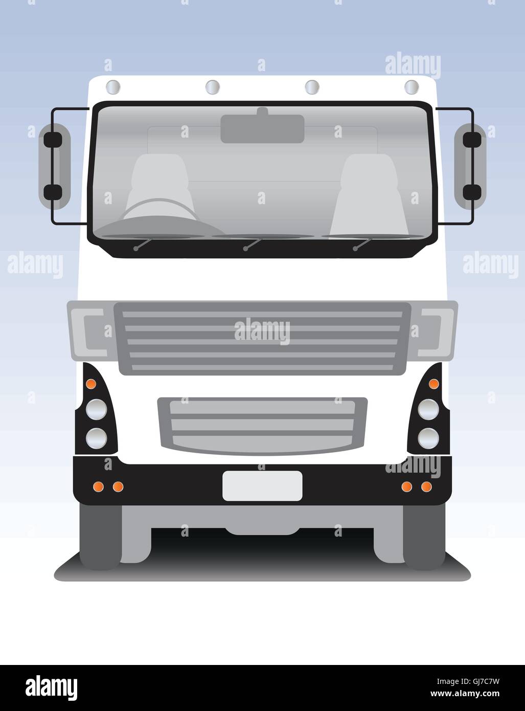 Front view of Modern Cargo truck Stock Vector Image & Art - Alamy