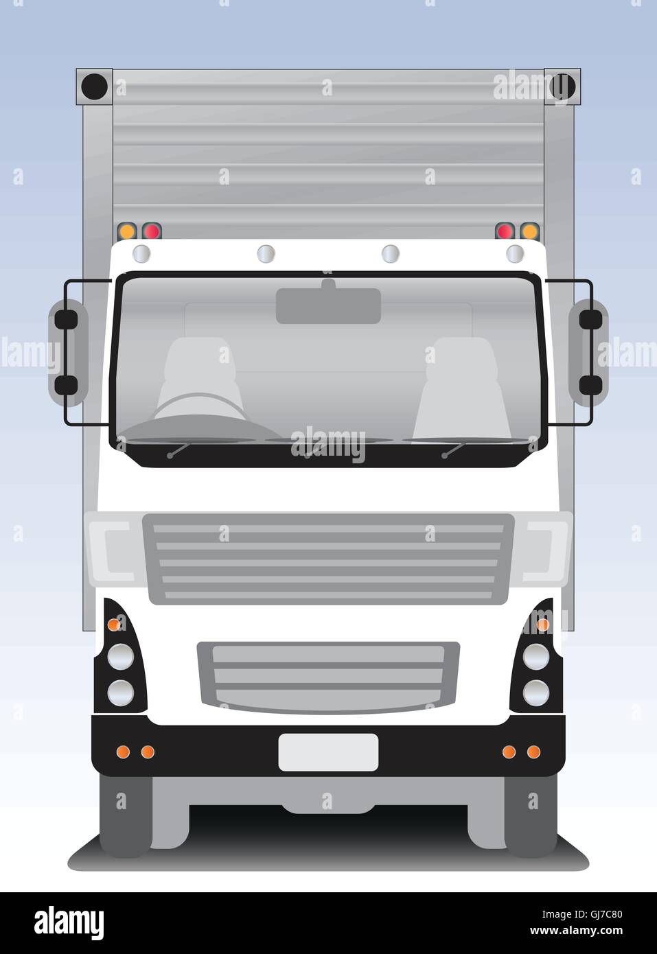 Front view of Container Cargo truck Stock Vector Image & Art - Alamy